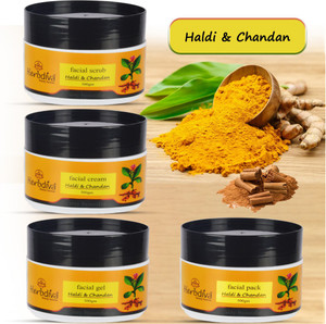 Herbdiva Haldi Chandan Facial Kit Helps Brighten & Glowing Skin| For ...