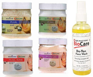 BEAUCODE BioCare Pearl Facial Kit 250gm Each with De-Tan Face Wash ...