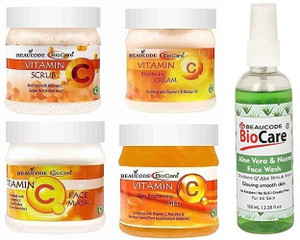 BEAUCODE BioCare Vitamin C Facial Kit 250gm Each with Aloevera & Neem ...
