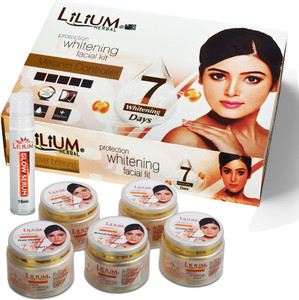 LILIUM Herbal Protect Whitening Facial Kit 220gm With Skin Whitening ...