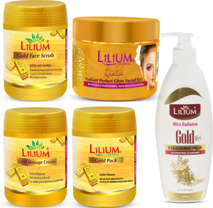 LILIUM Radiance Perfect Glow Facial Kit With Gold Cleansing Milk ...