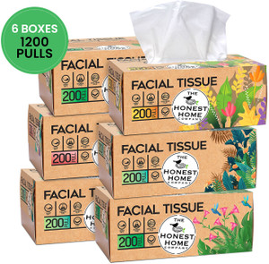 The Honest Home Company 2 Ply Facial Tissues Carton Box - 200 Pulls ...