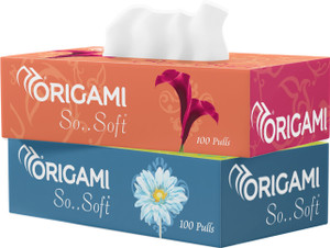 Origami 2 Ply Facial Tissues Pack of 2 - 100 Pulls Per Box - Price in ...