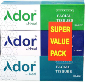 Ador FACIAL TISSUE 2PLY 100 PULLS SUPER VALUE PACK - Price in India ...