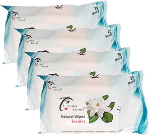 color trend Refreshing Wet Wipes - Jasmine Pack of 4 - Price in India ...