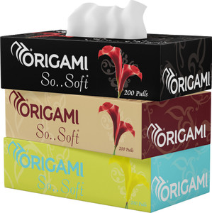 Origami 2 Ply Facial Tissues Pack of 3 - 200 Pulls Per Box - Price in ...