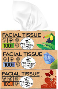 The Honest Home Company 2 Ply Facial Tissues Box - 100 Pulls - Pack of ...