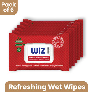 Wiz Makeup Remover Wipes Rose Water & Aloe Vera- 25 Wipes - Price in ...