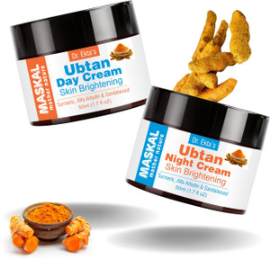 MASKAL Dr Ekta's Ubtan Day Night Face Cream Skin Brightening Turmeric ...