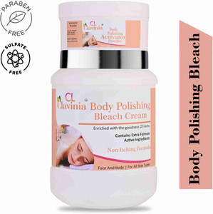 CLAVINIA Body Polishing Bleach Cream With Activator Powder 1 kg Price ...