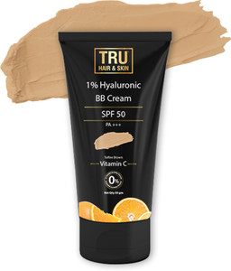 TRU HAIR & SKIN Hyaluronic BB Cream with SPF 50 | Toffee Brown - Price ...