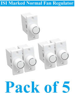 Sauran Pack of 5 ISI Marked Normal Fan Regulator (REG8.2) Conventional ...