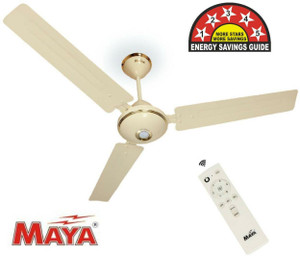 MAYA 5 Star Rated 1200 mm Super Eco Tech BLDC Ceiling Fan with Remote 5 ...