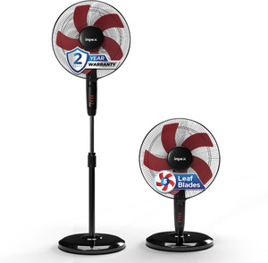 IMPEX IMPULSE Pedestal 2 in 1 convertible 400 mm 5 Blade Pedestal Fan ...