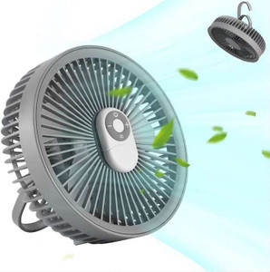 CRAFTIFY 2 in 1 Portable Rechargeable Table Fan |4 Speed With Night ...