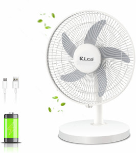 Rico Fan with Auto Oscillation |Type-C Charging | 3-Speed Settings ...