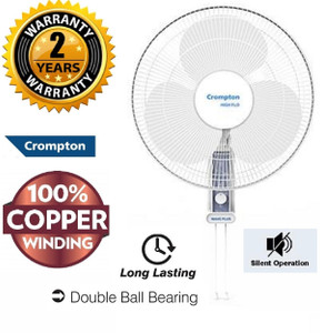 Crompton HIGH SPEED Wall Fan 100% COPPER Silent Operation LONGER LIFE9 ...