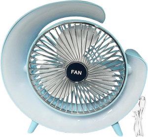 VOLTegIC 9 Inch RGB Desk Fan with 3 Fan Speeds & 8 Color Lights GTF-17 ...