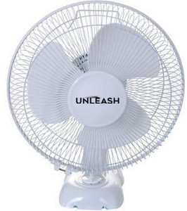 unleash Raven Oscillating 300 mm Fan Table Fan, 12 inch High Speed ...
