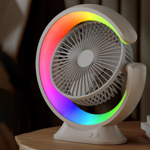 LACCO USB TableFansFolding Rechargeable Fan LED Light And ...