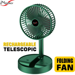 24 ENERGY Rechargeable & Folding table fan with Lithium battery ...