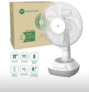 Dp F106AT (Rechargeable Table Fan) 12inch with LED light 4500mAh ...