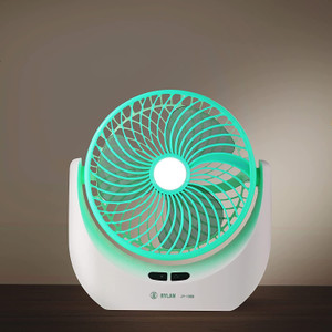 JMALL Powerful Rechargeable Table Fan with LED Light, Table Fan for ...