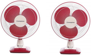 Crompton High Flo Neo Highspeed Pack of 2 400 mm 3 Blade Table Fan ...