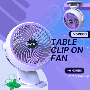 TIED RIBBONS Tied Ribbons Versatile Portable Rechargeable Fan 5 Speeds ...