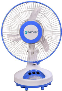 Sameer Rechargeable LED Table Fan 300 mm 300 mm 3 Blade Table Fan Price ...