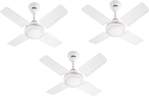 USHA RACER Pack of 3 600 mm 4 Blade Ceiling Fan Price in India - Buy ...