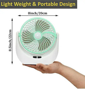 seasons High Speed Rechargeable Table Fan with LED Light, For Home ...