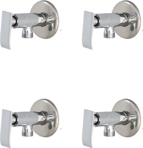 SUPERNAL Set of 4 brass cylindrical angle valve with triangular handle ...
