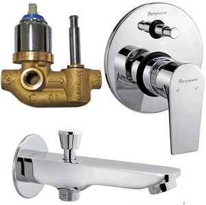 Parryware Praseo diverter Body With upper Trim with tip ton wall spout ...