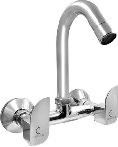 CUROVIT Alive Smart Brass Sink Mixture Tap Swinging Spout / Wall ...