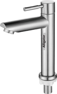 Alligator - Full Silver Matt Pillar Cock Tap/Pillar Tap Tall Long Body ...