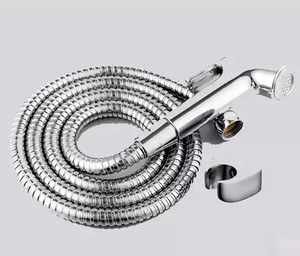 BuyFeb (Silver Chrome) Toilet Hand Spray Jet with 1 Meter Flexible Hose ...