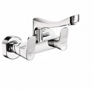 CERA - PERLA Sink Mixer (Wall Mounted) with 200MM (8") Long Swivel ...