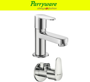 Parryware Uno Pillar Tap with Angle tap for Wash Basin, set of 1 pic ...
