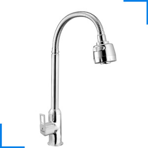 Cliquin FKSN111-Square Cut Flexible Brass Swan Neck Faucet with 360 ...