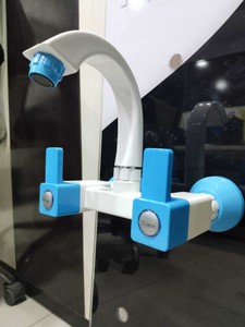 Oleanna Sink Mixer Tap| PTMT Plastic Square Blue Kitchen Tap Sink Mixer ...