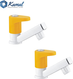 KAMAL Pillar Tap Amarillo (Combo Set of 2) | PTMT Plastic Faucet Ivory ...