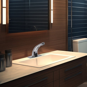 D&B BATHWARE Touchless Brass Water Tap AC & DC-Chrome Finish Faucet ...