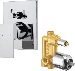 Pu Bath Brass, Concealed Body High Flow Diverter Cubix With Exposed ...