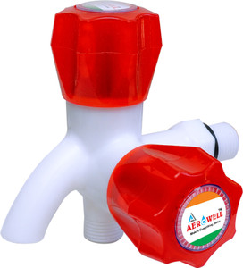 aerowell PVC RED 2 IN 1 WATER TAP 2 WAY With Flange Pack Of 1 pvc taps ...
