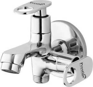 Prestige Brass Max Bib Cock 2 in 1 Water Tap Twin Elbow Valve Faucet ...
