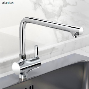 Plantex Brass Swan Neck with Swivel Spout/Tap for Kitchen Sink/Single ...
