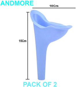 andmore Silicon Portable Urinal Funnel women stand pee Reusable Female ...