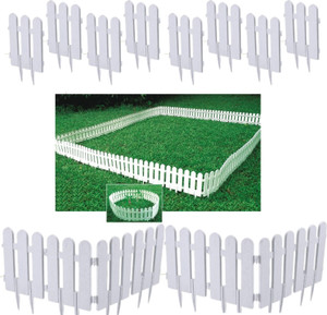 ecoBris Outdoor Garden Fence Border | Decorative PVC Garden Edging (8 ...