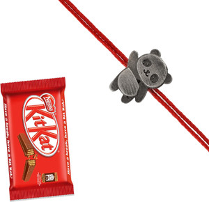 Ascension Panda Cartoon Design Kundan Rakhi for Brother With Nestle ...